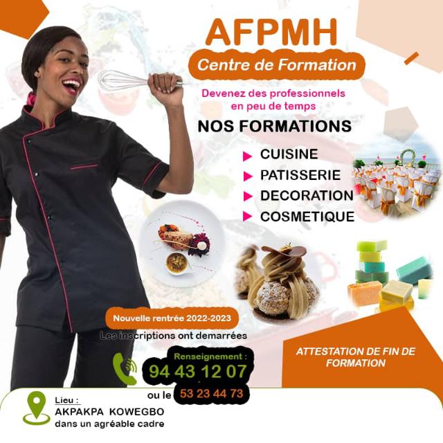 FORMATION PROFESSIONNELLE EN CUISINE, PÂTISSERIE, DÉCORATION ET EN ...